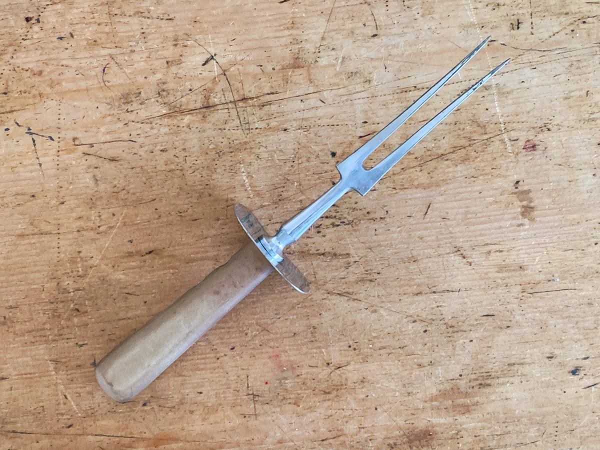 Vintage Abercrombie & Fitch Meat Fork with Polished Wood Handle | Anti ...