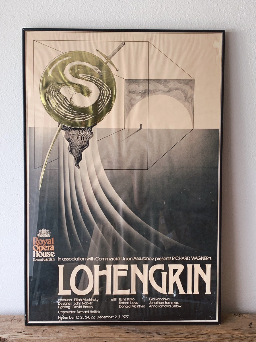 Rare Vintage 1977 John Napier Lohengrin Poster for Royal Opera House C ...
