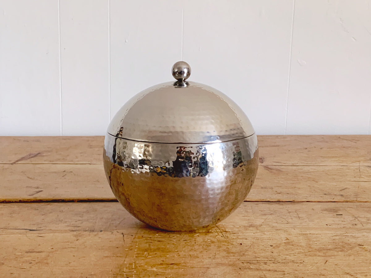 Vintage Roland Hammered Round Ice Bucket by IMPULSE! | Stainless Steel ...