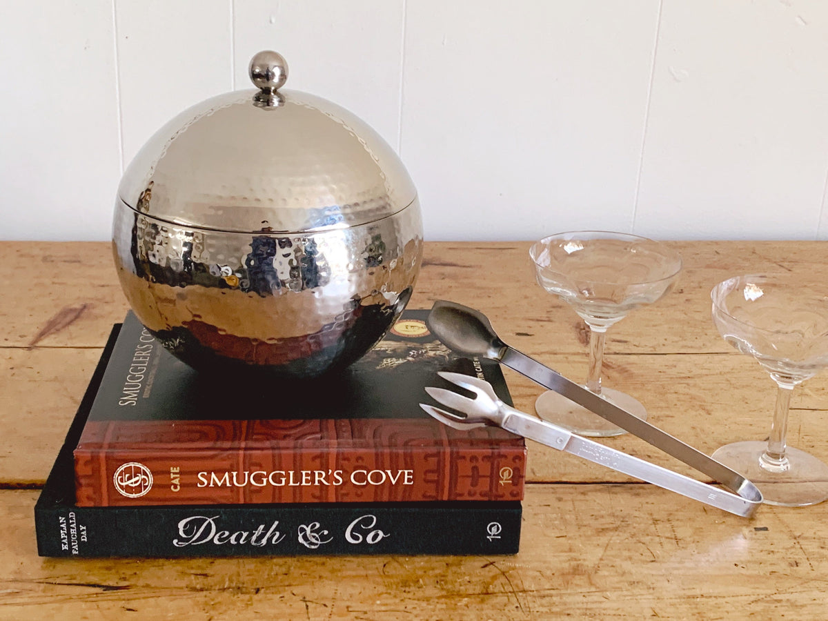 Vintage Roland Hammered Round Ice Bucket by IMPULSE! | Stainless Steel ...